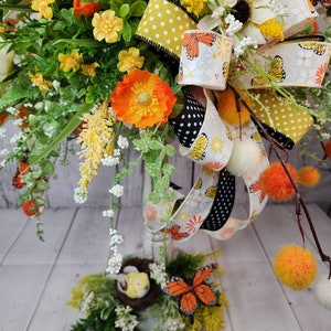 Spring Candlestick Centerpiece, Butterfly Spring Decor, Housewarming ...