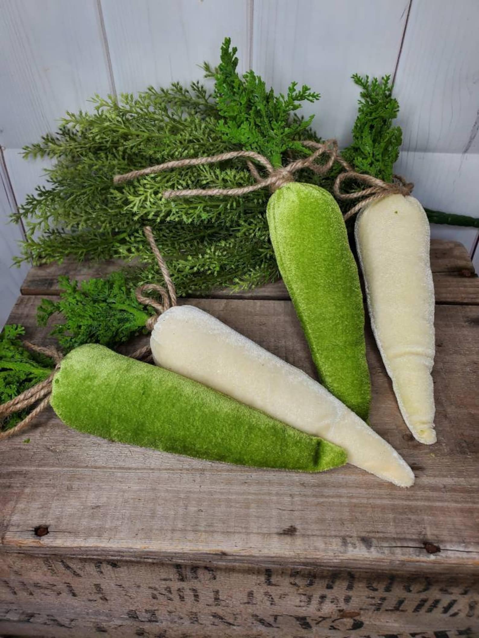 Velvet Carrots Carrot Sets Spring Decor Easter Decor Bowl | Etsy