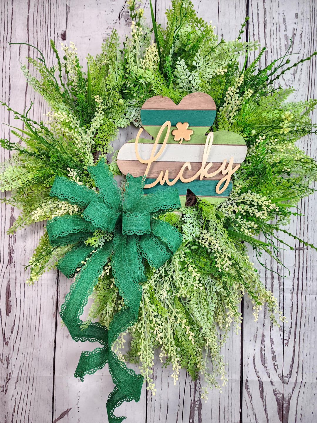 St. Patricks Day Wreath, Clover Wreath, Irish Grapevine, St. Pattys Day ...