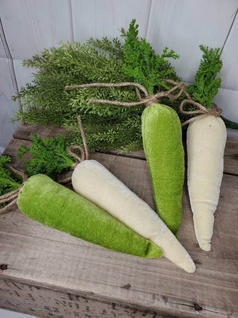 Velvet Carrots Carrot Sets Spring Decor Easter Decor Bowl | Etsy
