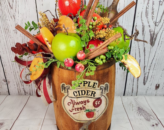 Fall Apple Cider Centerpiece, Apple Decor, Vintage Fall Decor ...