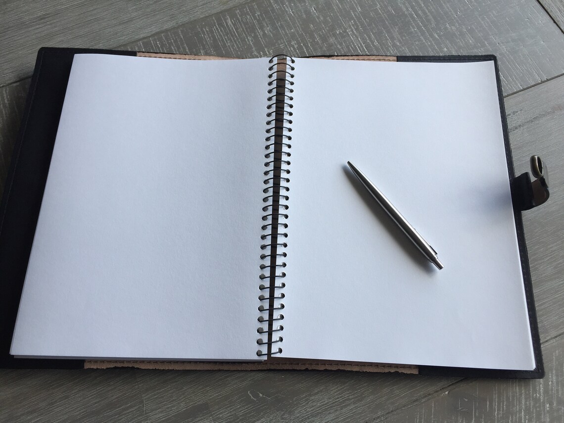 Leather Journal Cover A5 Individually Handmade With Press Stud | Etsy