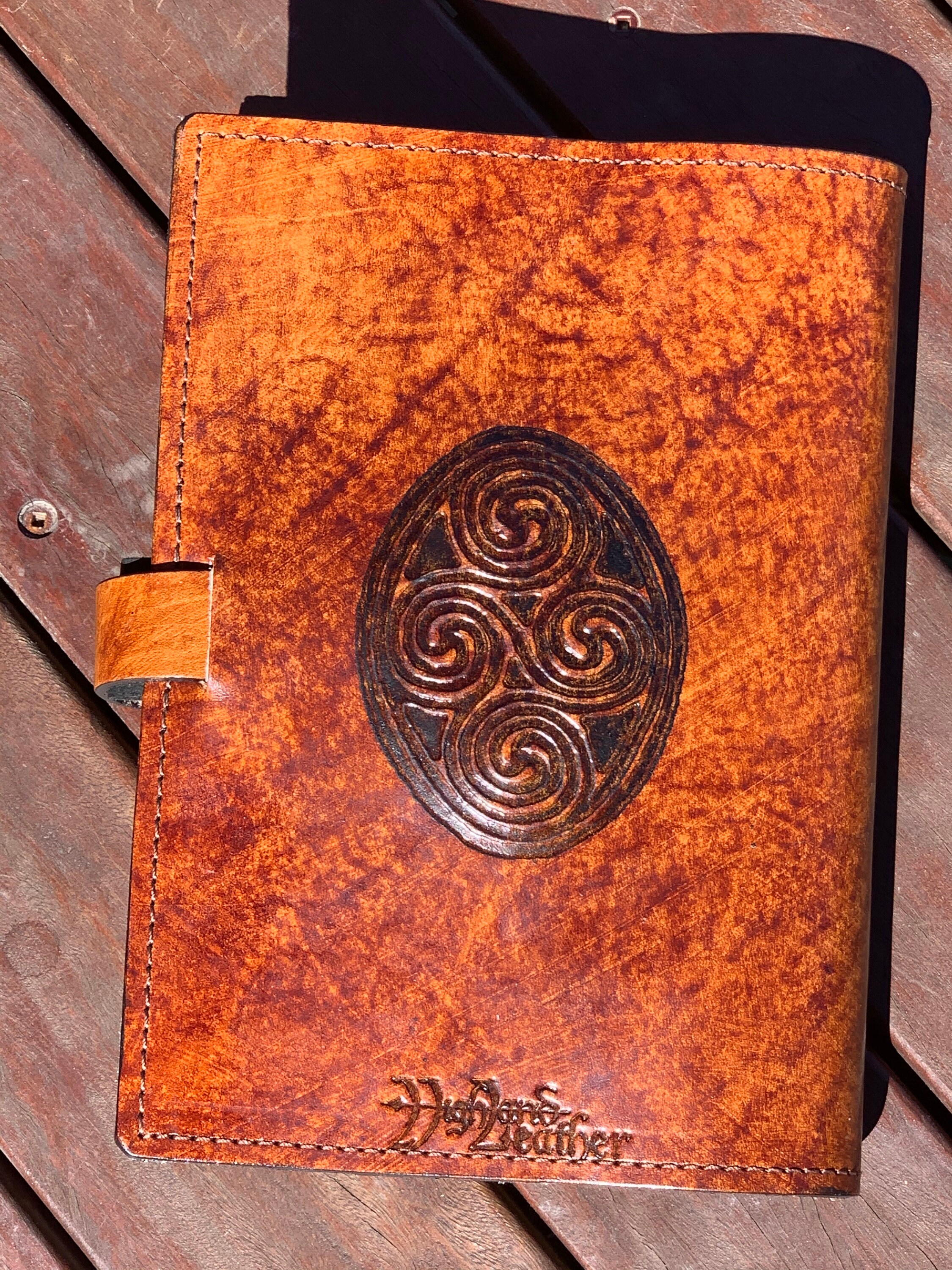 Leather Journal Cover A5 Individually handmade with clasp | Etsy