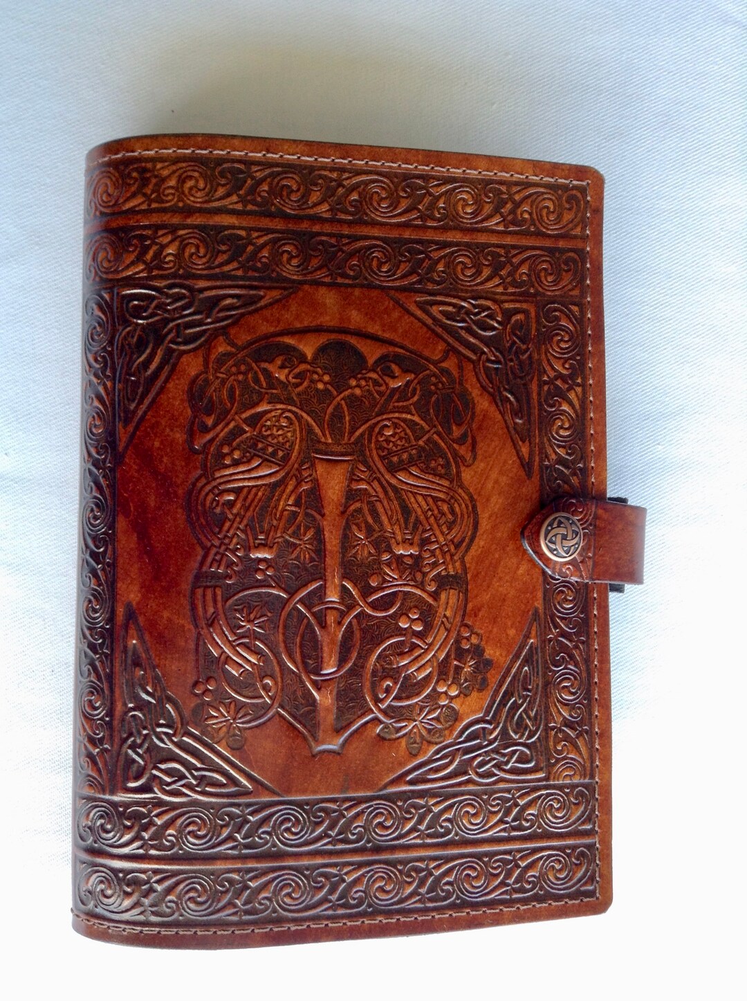 Leather Journal Cover A5 Individually Handmade With Press-stud ...