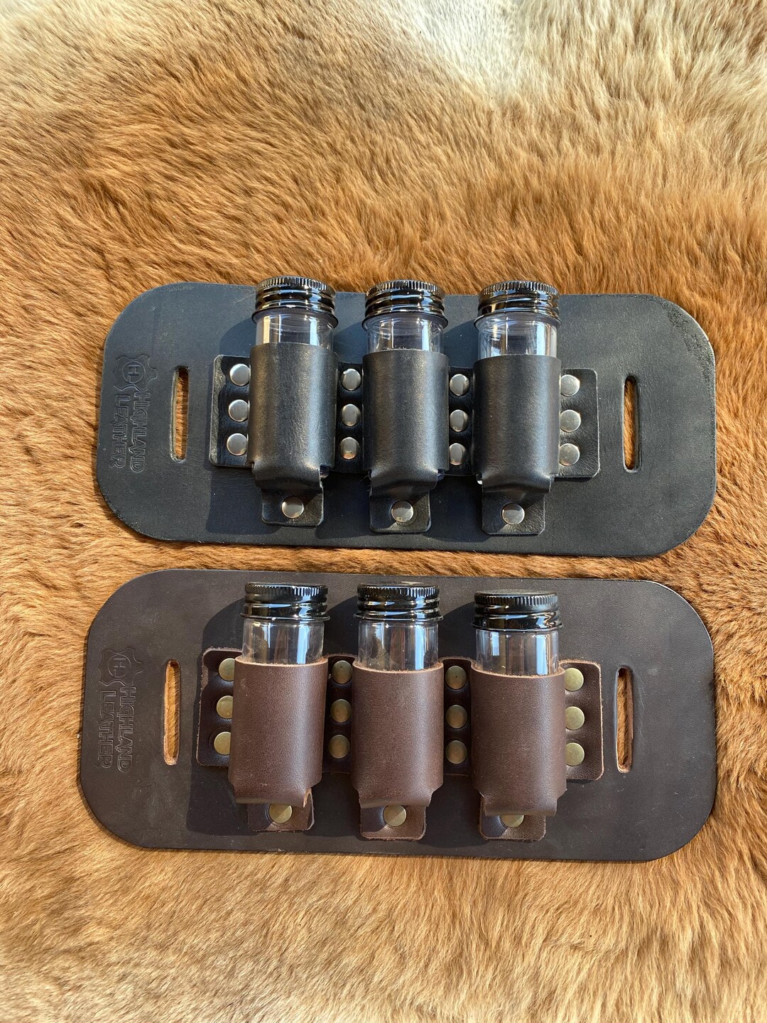 Steam Punk/medieval Leather Vial Holder Pouch to Attach to a Belt - Etsy