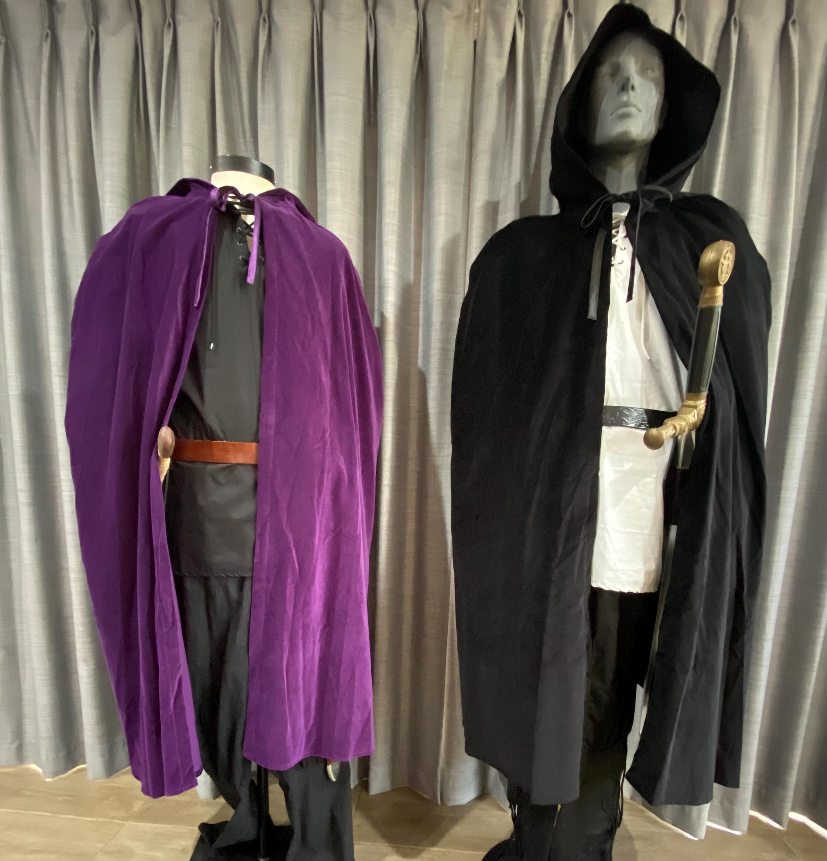 Velveteen Hooded Cape in Choice of Colours - Etsy