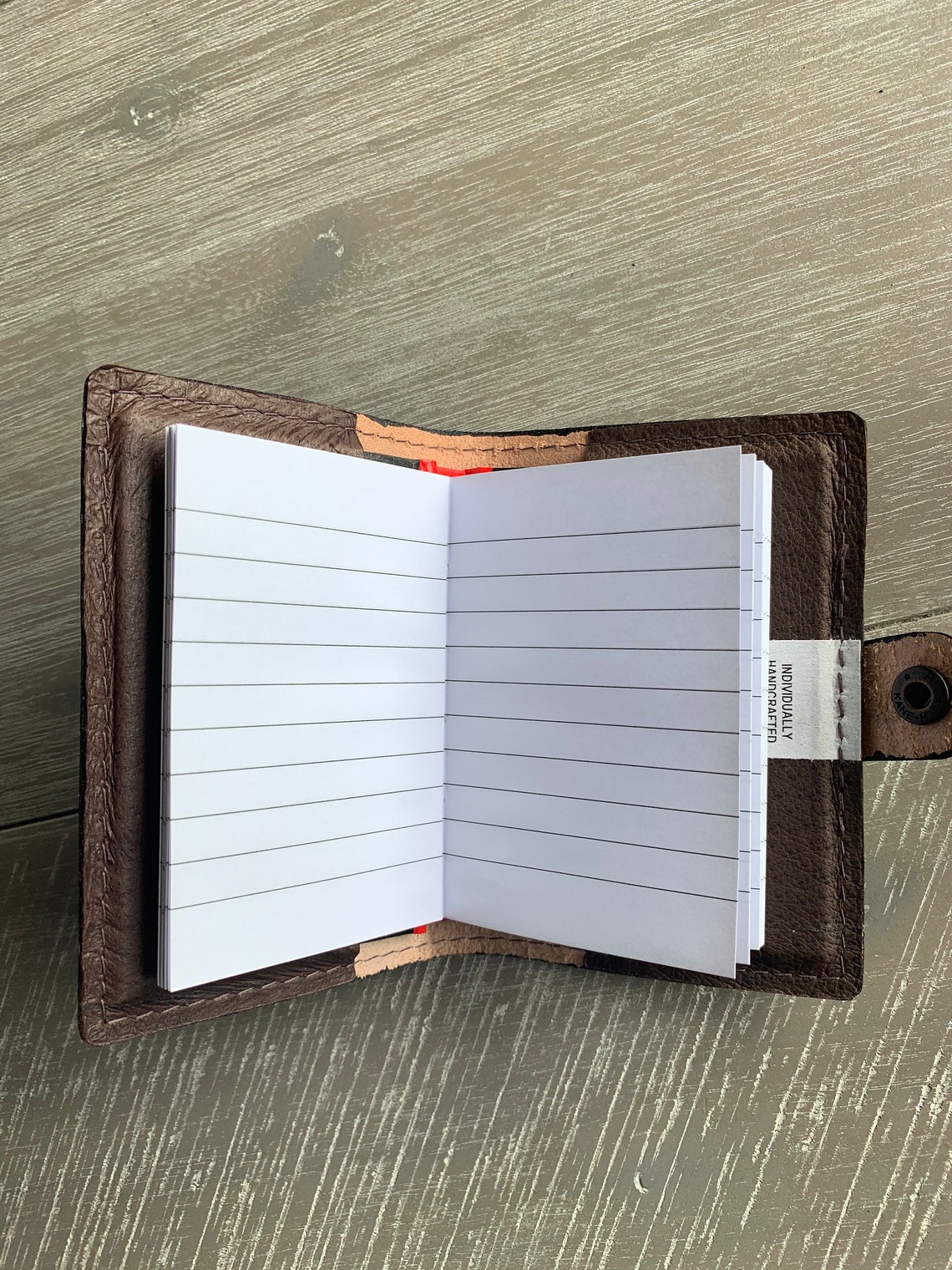 Leather Notebook Cover A7 Individually handmade with press | Etsy