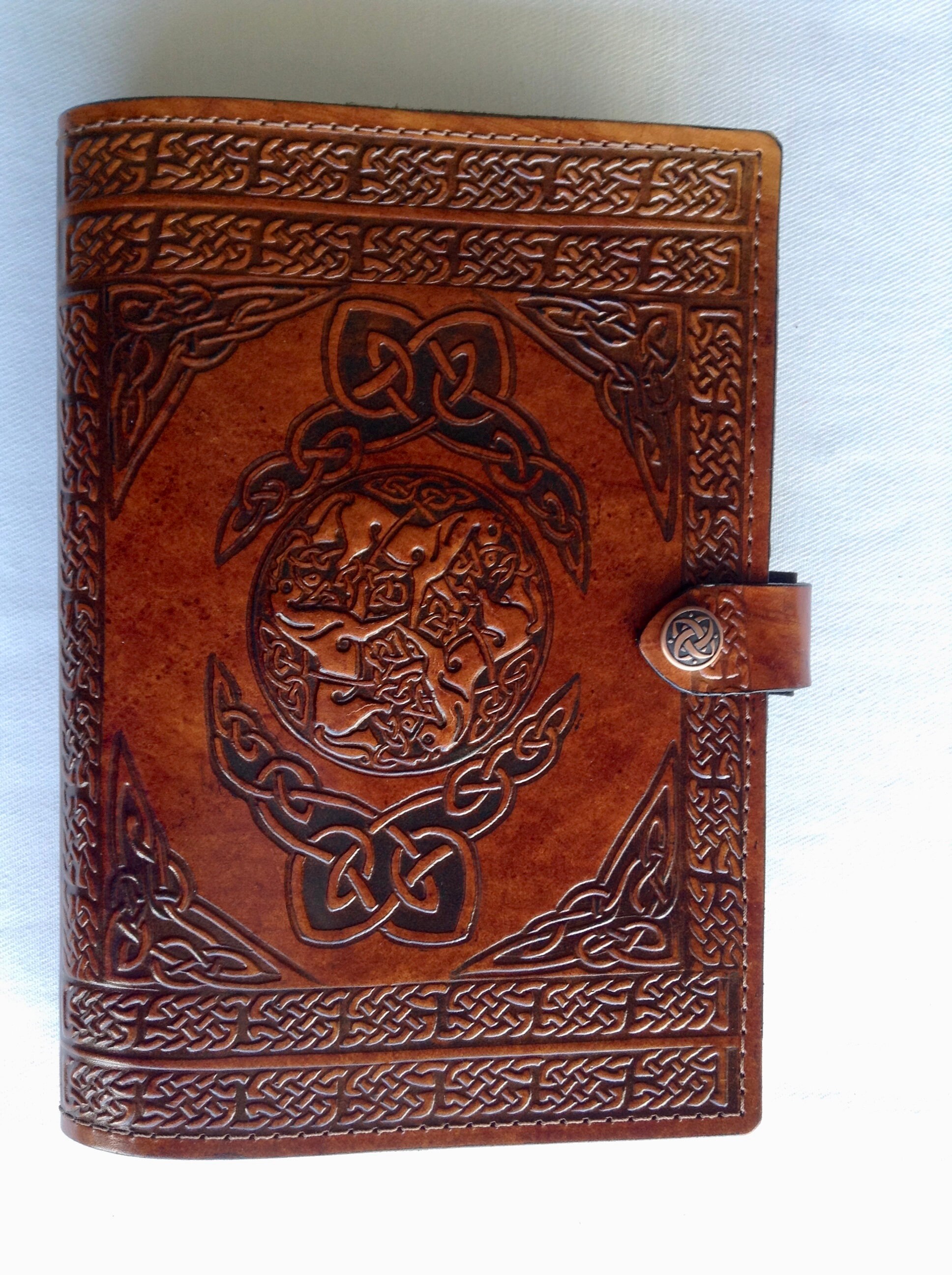 Leather Journal Cover A5 Individually Handmade With Press Stud ...