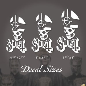 Ghost Band Decal, Church of Ghost, the Band Ghost, Vehicle Grade Vinyl ...