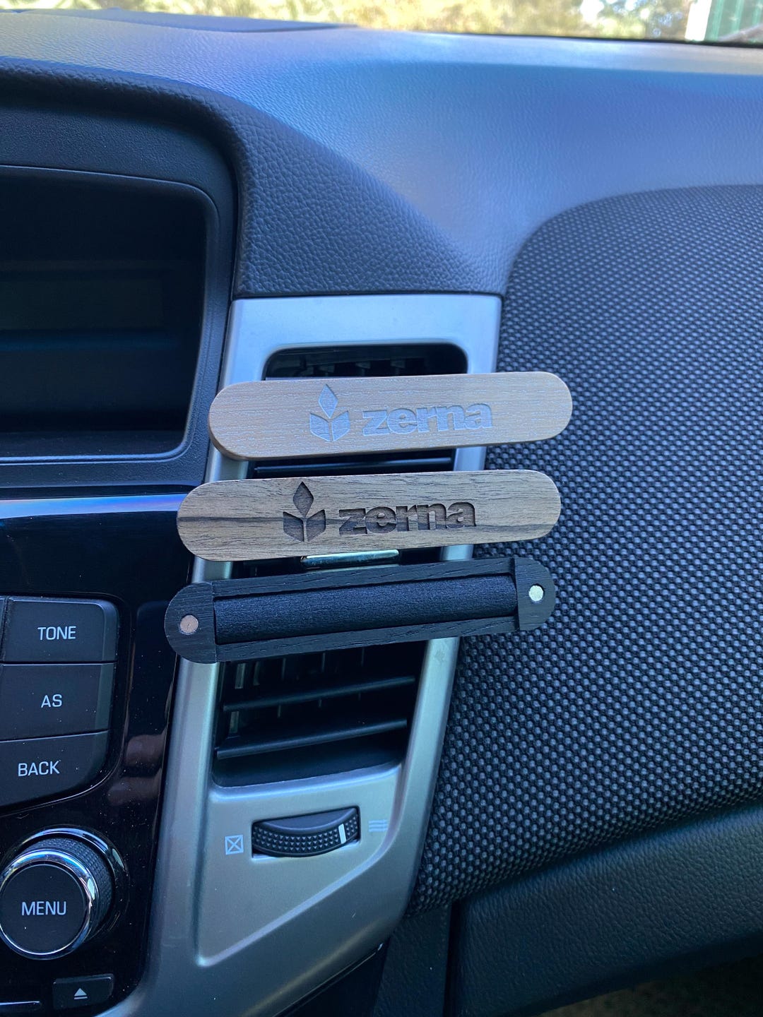 Custom Bog Oak Wooden Car Aroma Diffuser. Car Air Freshener With ...