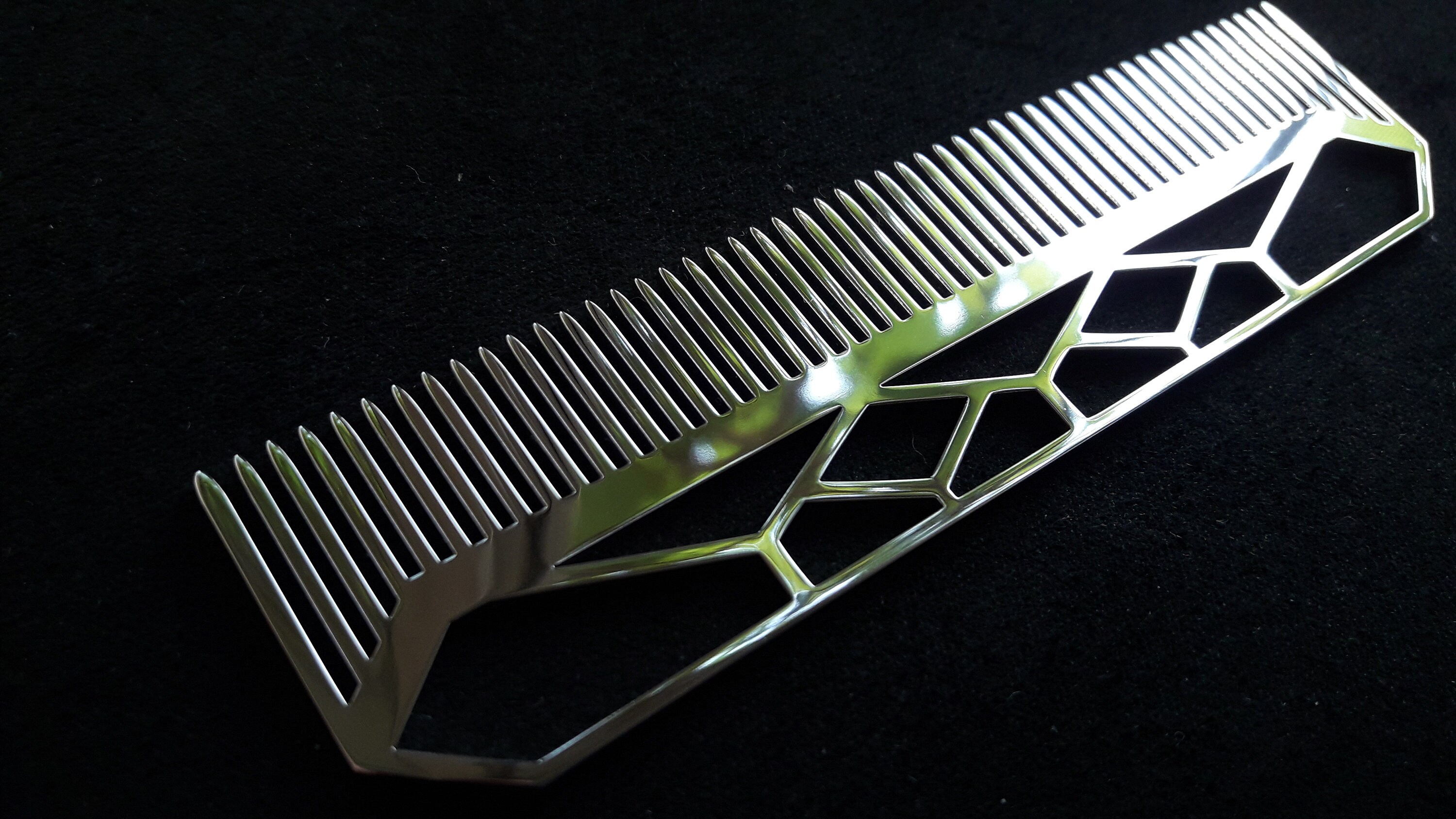Custom Stainless Steel Beard Comb. Long Distance Boyfriend Gift. 1 Year ...