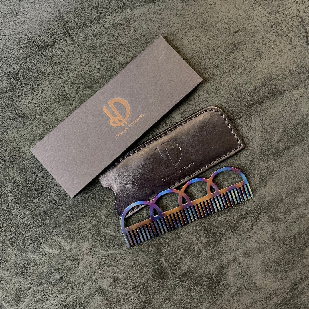 Titanium Beard Comb, Titanium Edc, Premium Beard Comb, One Year ...