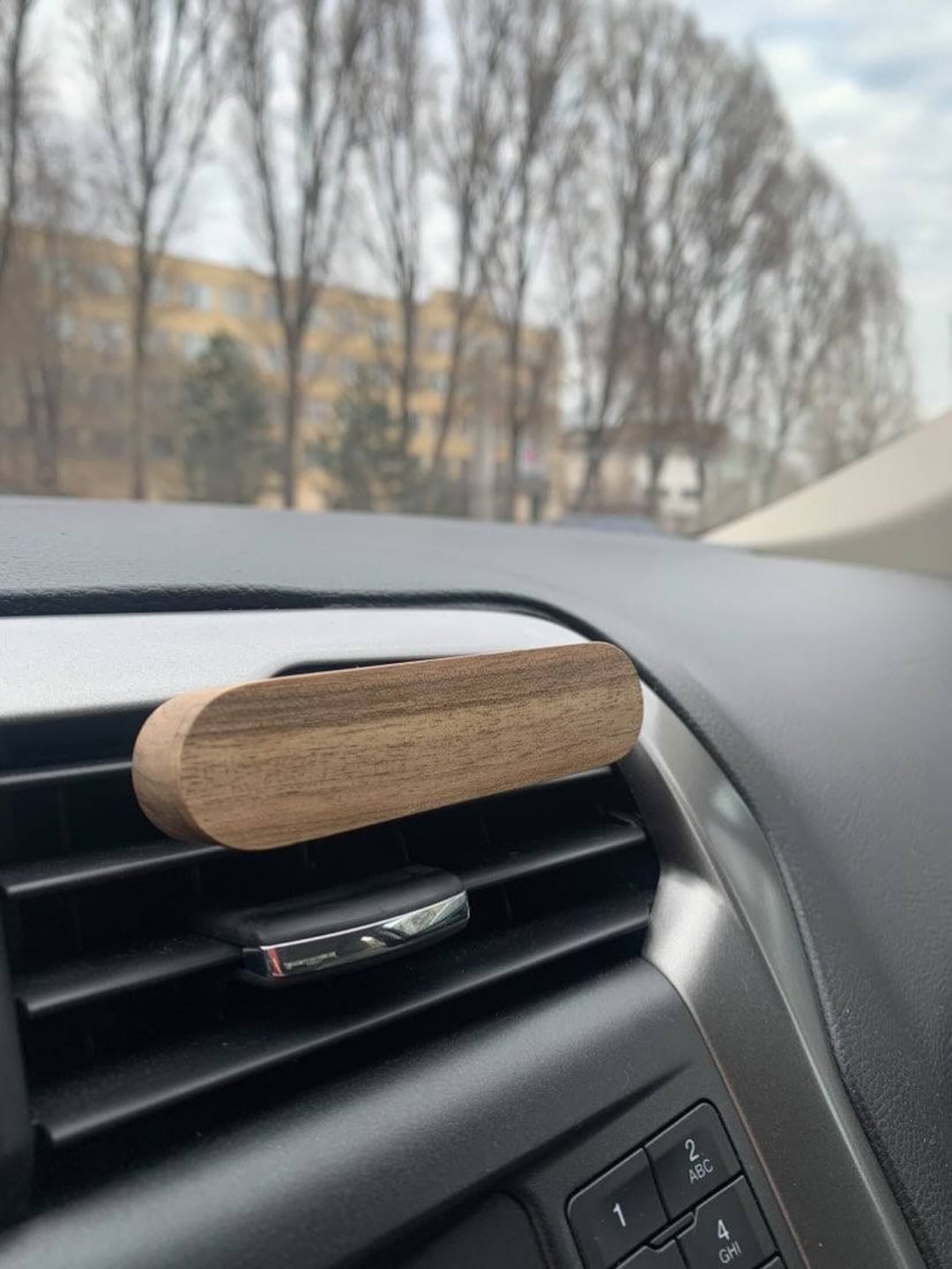 Custom Bog Oak Wooden Car Aroma Diffuser. Car Air Freshener With ...