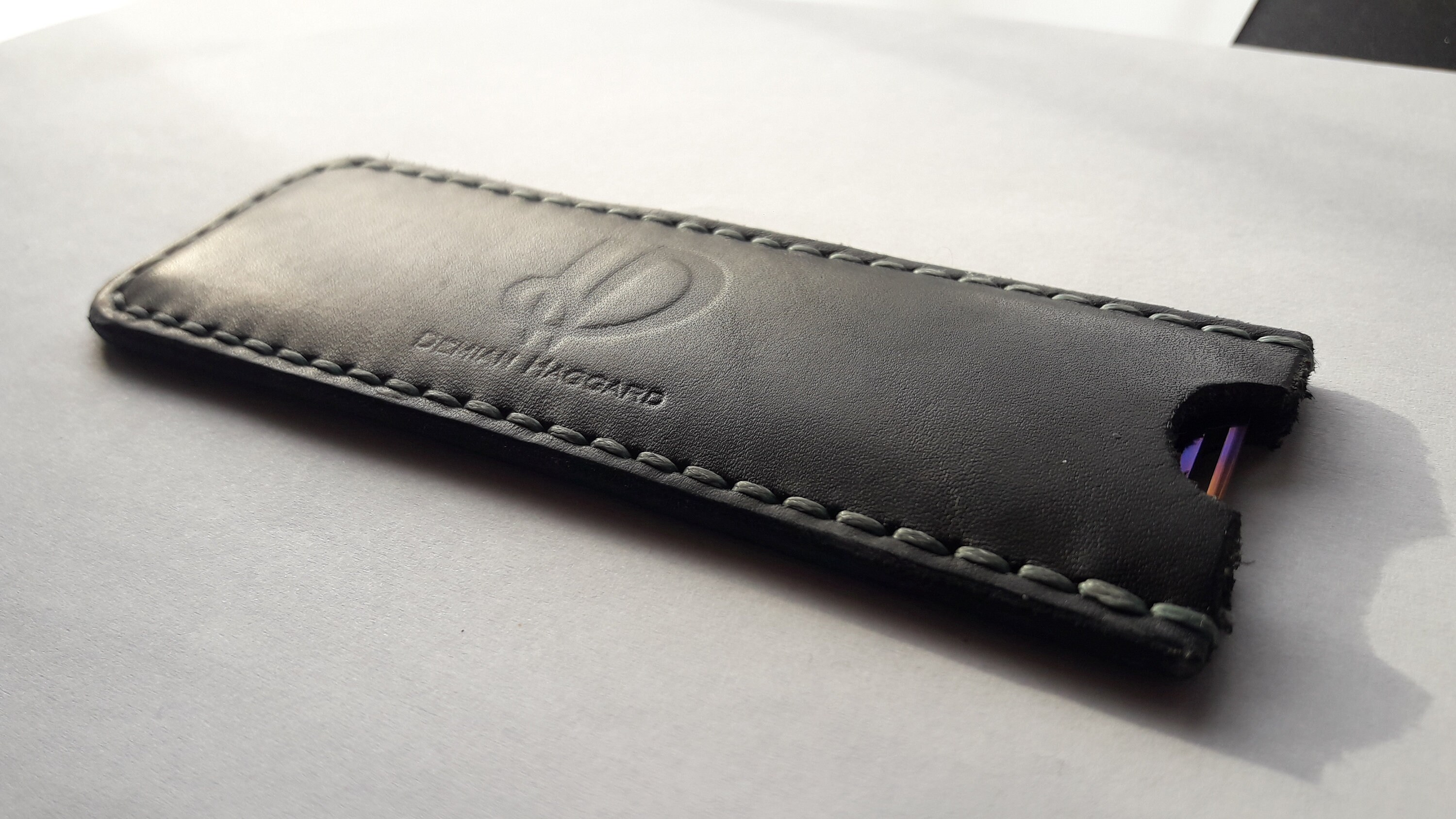 Titanium Custom Beard Comb With Leather Storage Case. Titanium EDC ...