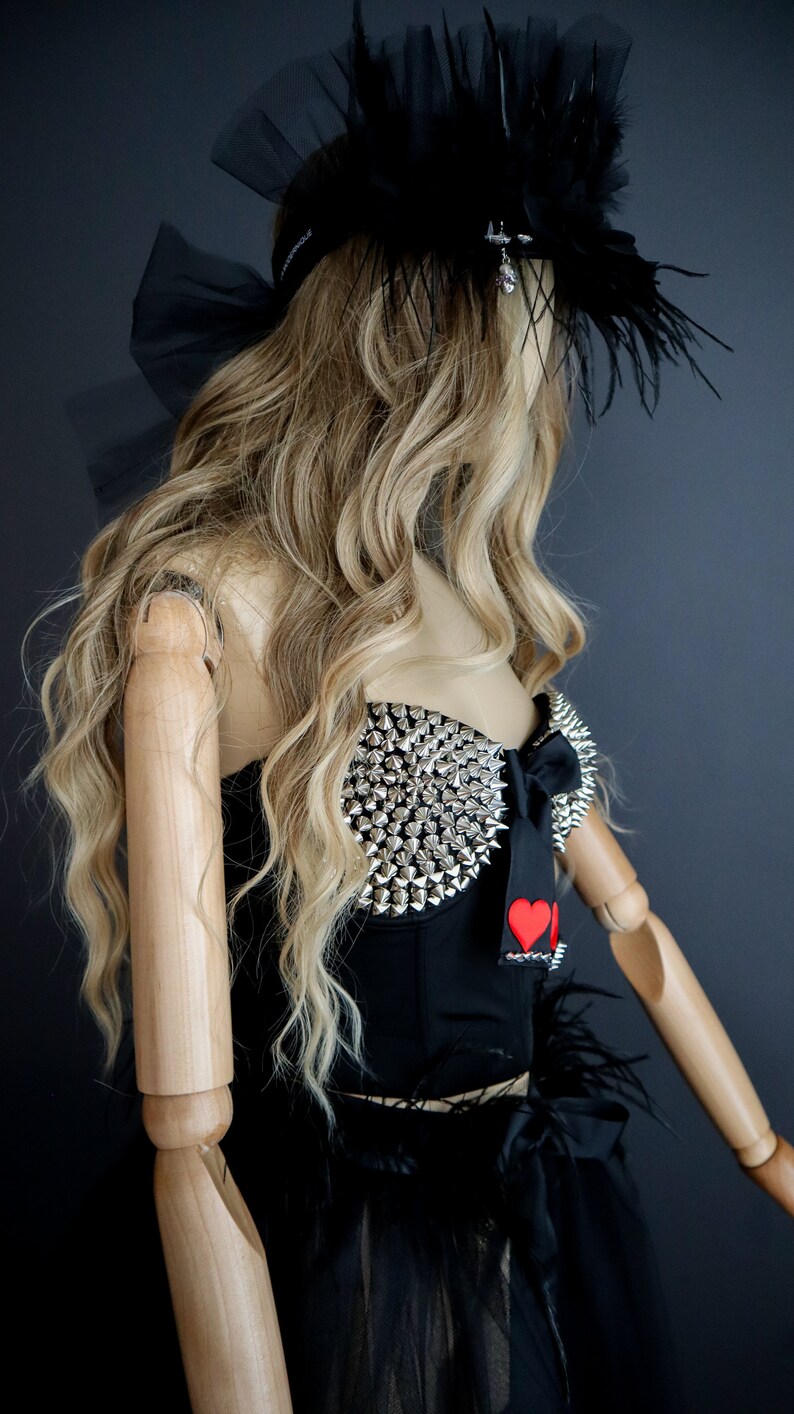 PUNK Prom Dress Gothic Prom Dress BLACK Tutu Spikes Skull Corsete - Etsy