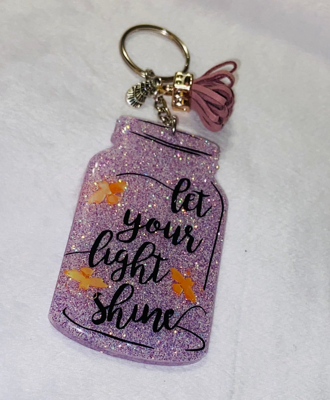 Let Your Light Shine Mason Jar Key Chain - Etsy