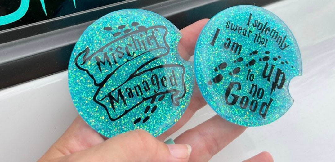 Mischief Managed Car Coasters, Wizard Map Coasters - Etsy