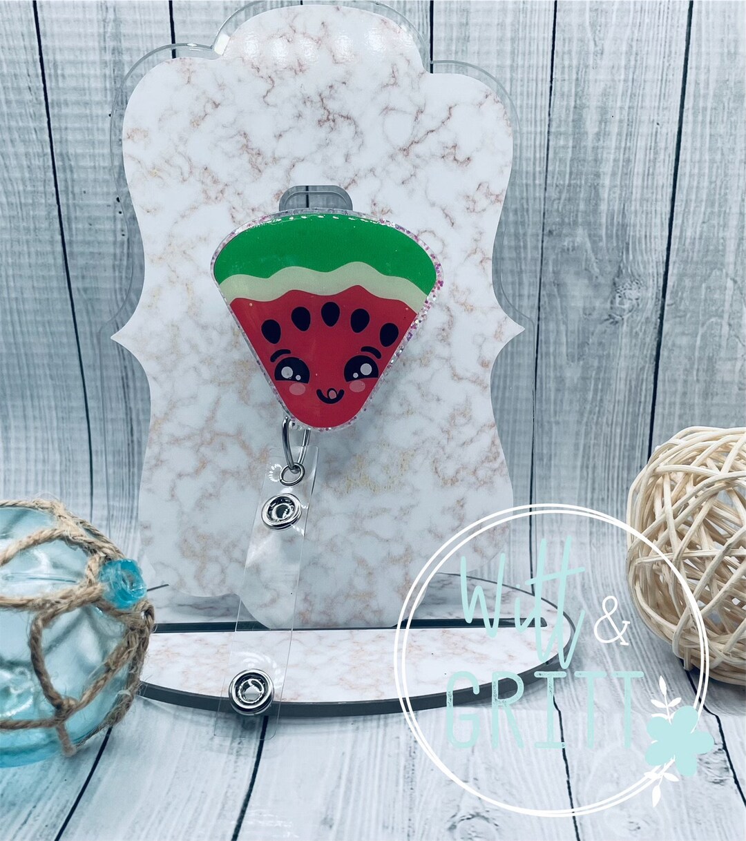 Watermelon Badge Reel, Melon Badge Holder, Summer Badge Reel, Cute ...