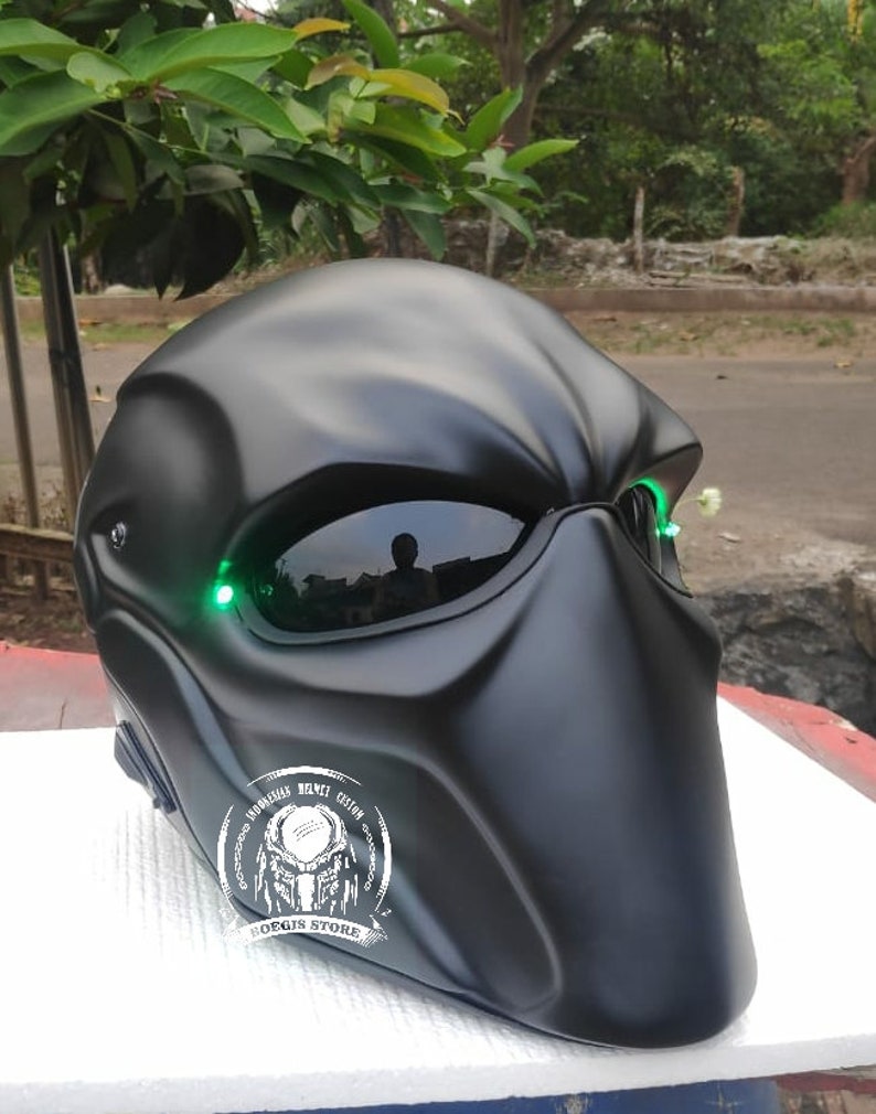 Motorcycle Helmet Custom Deathstroke Character Black Chopper Bobber ...