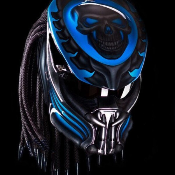 Blue Predator Helmet - Etsy