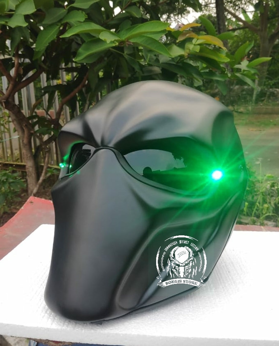 Motorcycle Helmet Custom Deathstroke Character Black Chopper Bobber ...