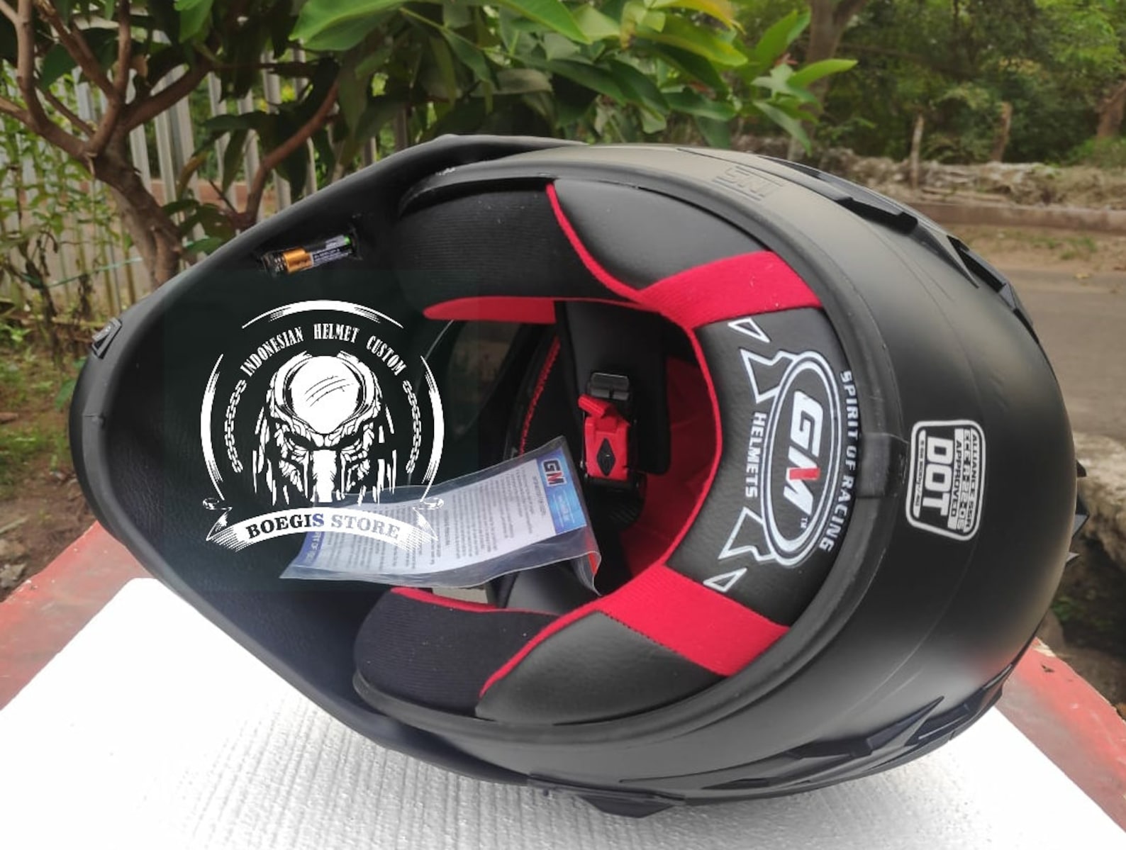 Motorcycle Helmet Custom Deathstroke Character Black Chopper Bobber ...