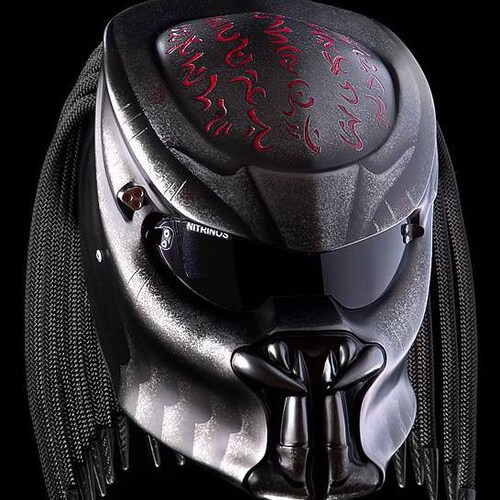 Custom Predator Motorcycle Helmet White Red Shark Motive dot - Etsy