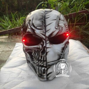 New Arrivals Deathstroke Skull Helmet Character Black White Chopper ...