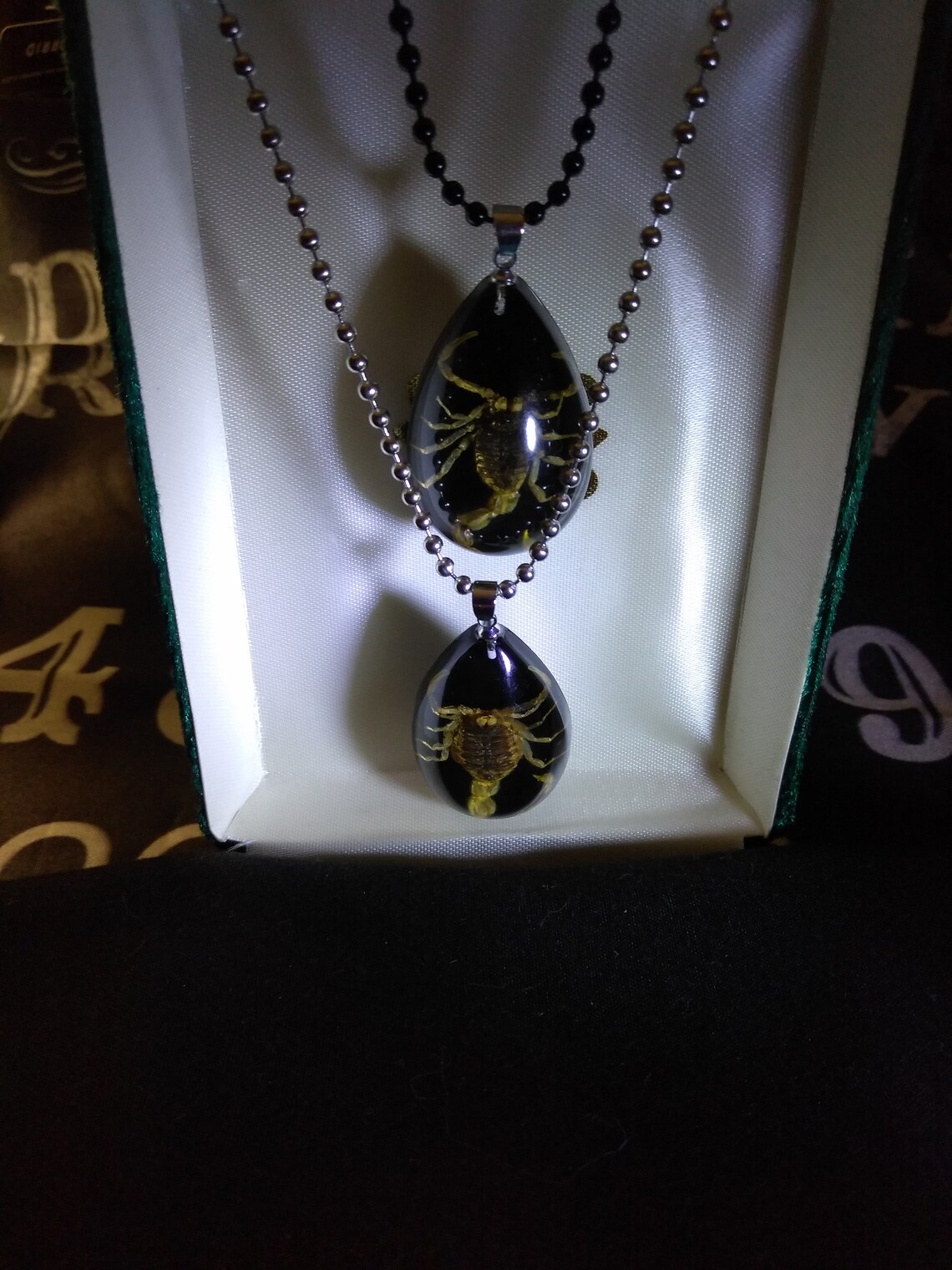 EXQUISITE Sila DJINN Spirit SCORPIAN Pendant Chain Amulet Talisman ...