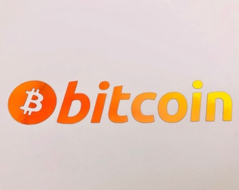 BTC Bitcoin Crypto Cryptocurrency Wallet Decal Holographic Bitcoin ...