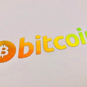 BTC Bitcoin Crypto Cryptocurrency Wallet Decal Holographic Bitcoin Cash ...