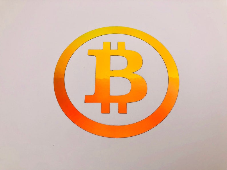 BTC Bitcoin Crypto Cryptocurrency Wallet Decal Holographic - Etsy