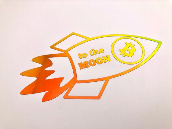 Bitcoin Rocket to the Moon Crypto Wallet Decal Holographic - Etsy