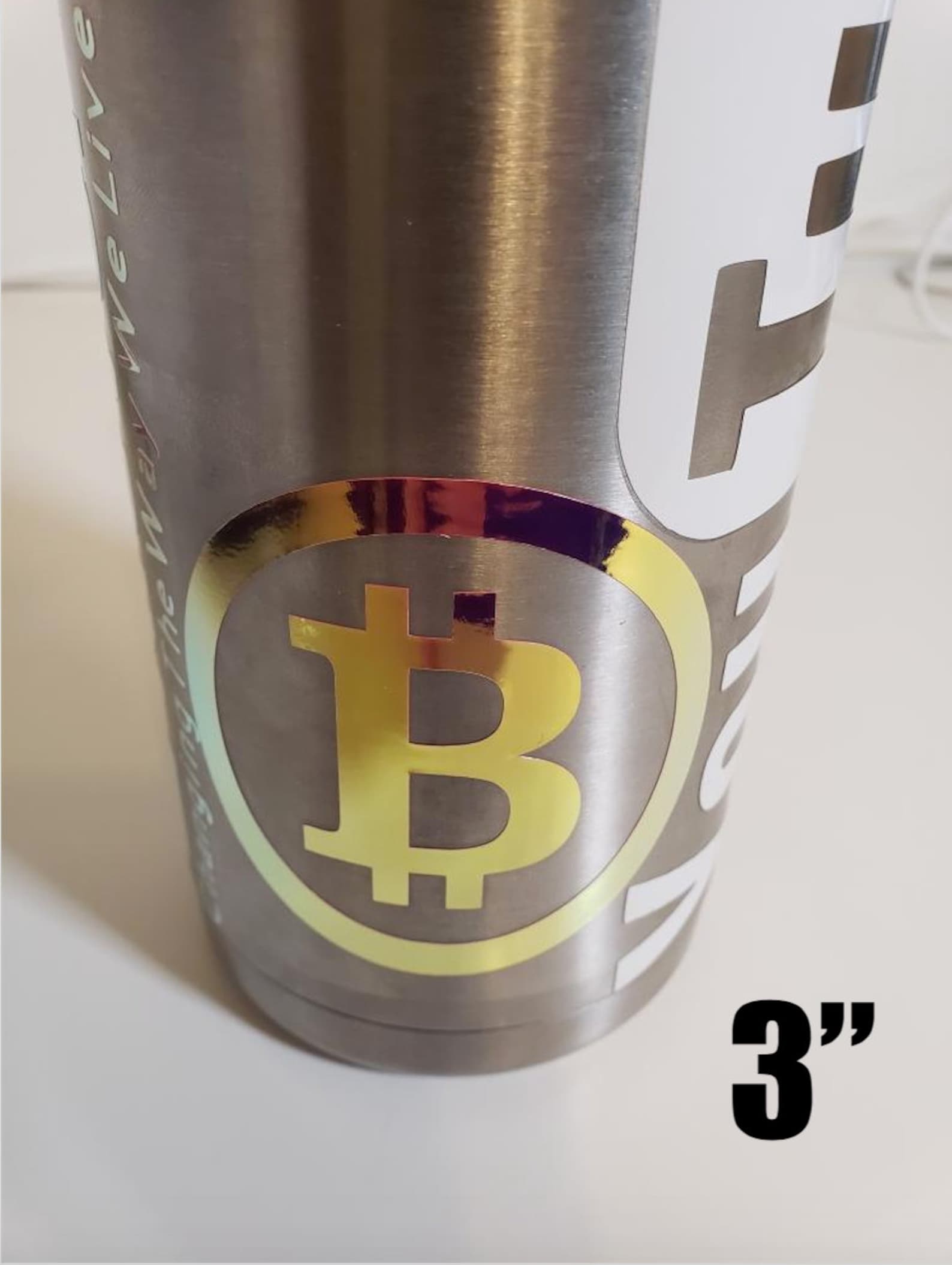 BTC Bitcoin Crypto Cryptocurrency Wallet Decal Holographic | Etsy