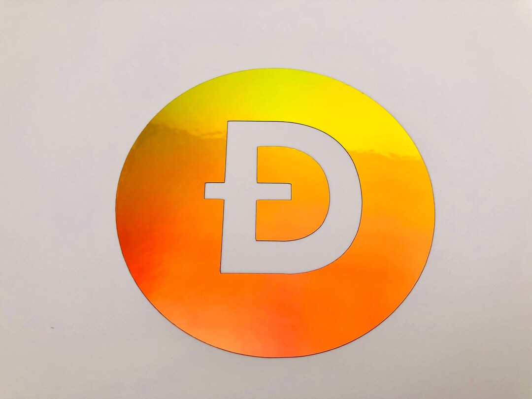 Dogecoin DOGE Bitcoin Crypto Cryptocurrency Wallet Decal Holographic ...