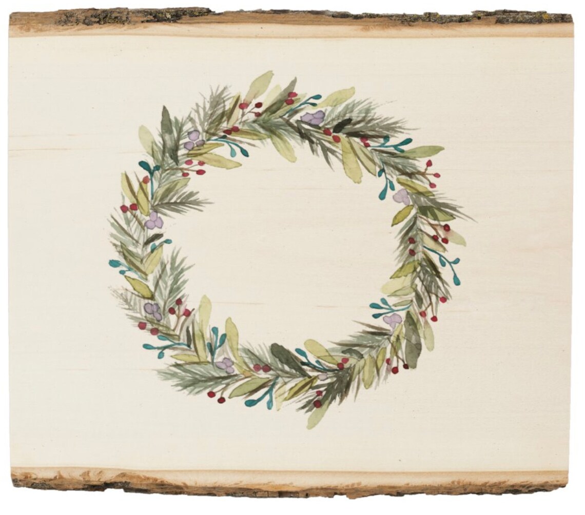 Christmas Wreath Design Merry Christmas Wreath Digital - Etsy