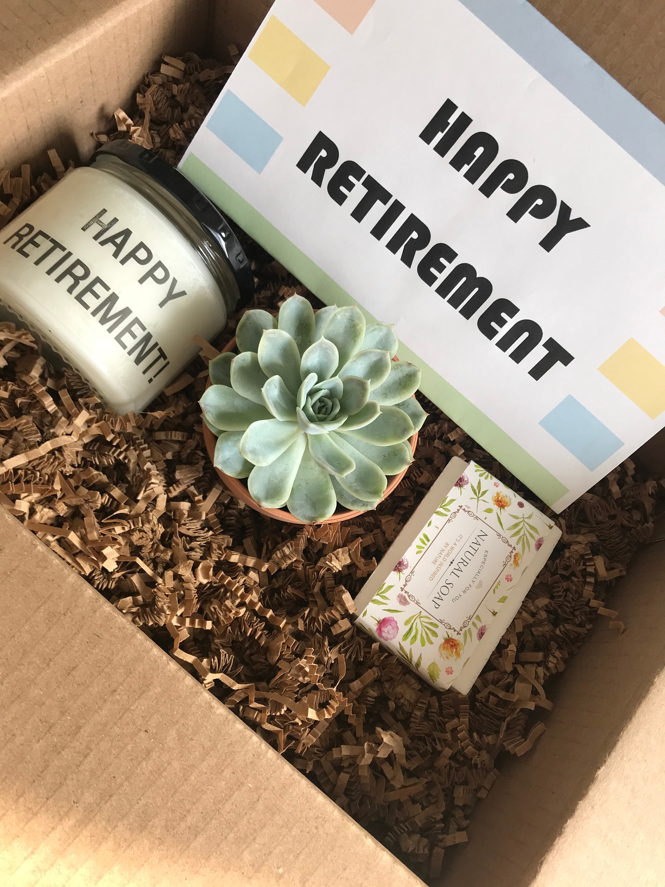 Happy Retirement Gift Box / Succulent Gift Box | Etsy