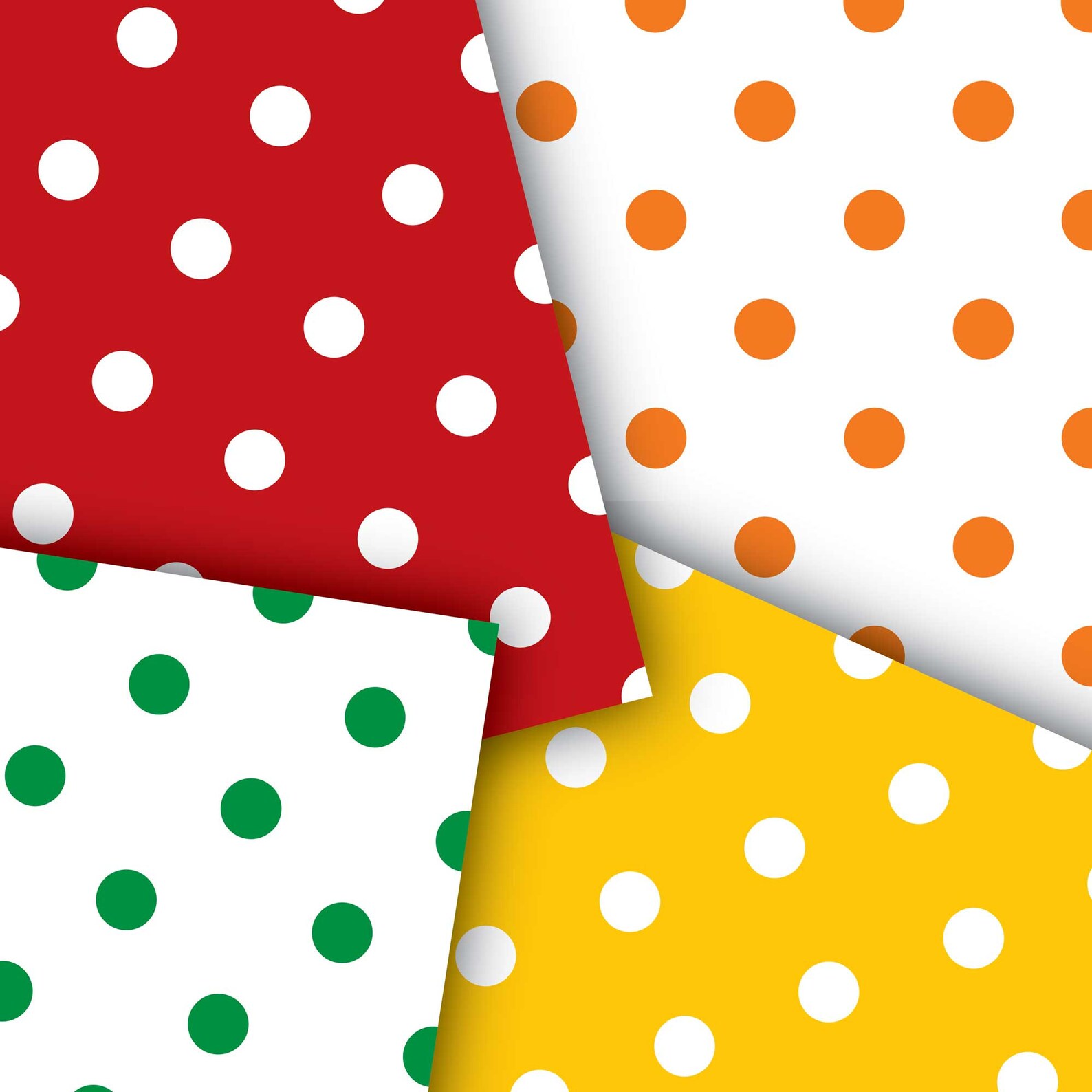 Rainbow Polka Dot Digital Papers Seamless Spring Summer Colors ...