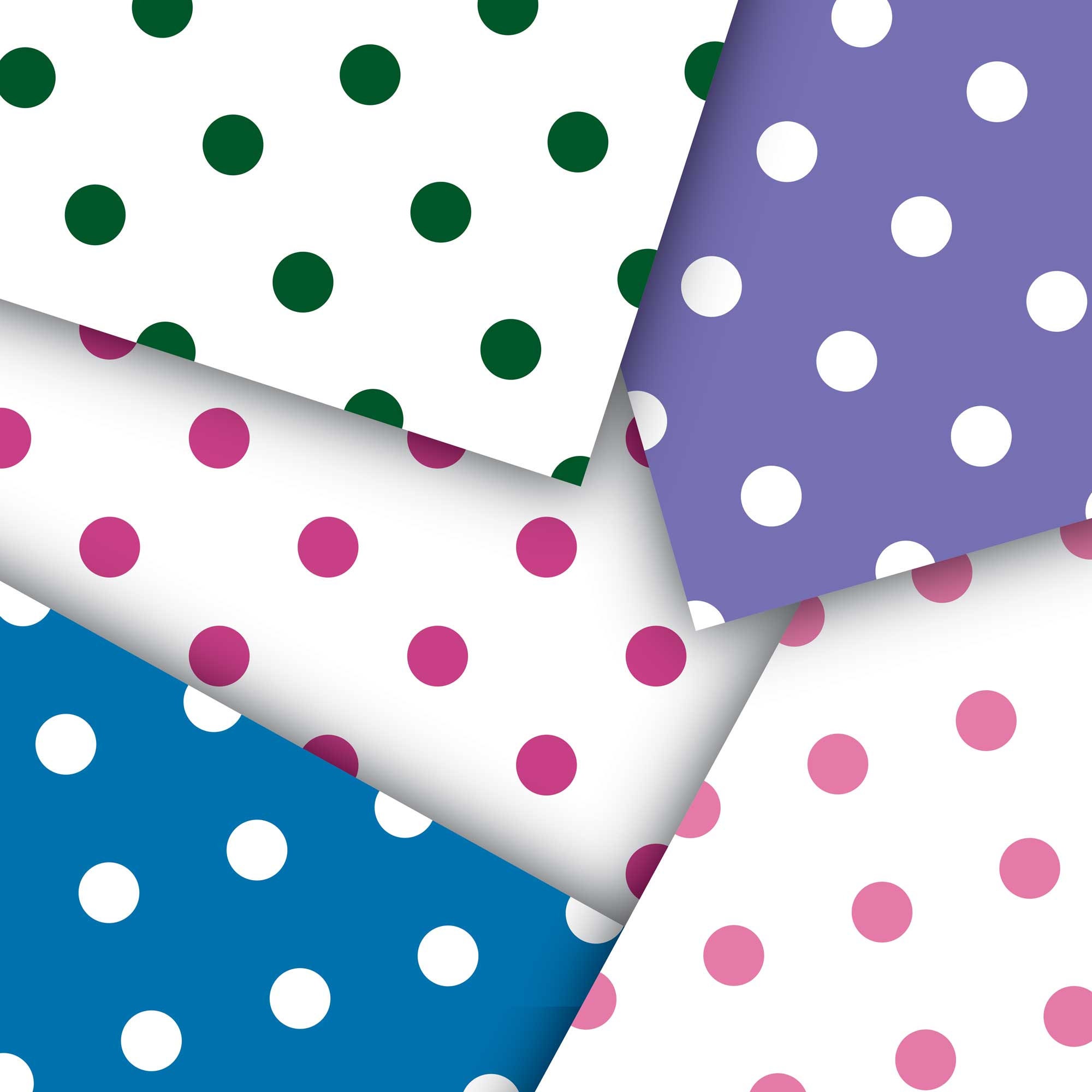 Rainbow Polka Dot Digital Papers Seamless Spring Summer Colors ...