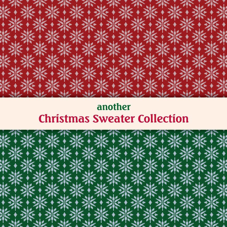 Christmas Sweater Digital Paper Ugly Seamless Sublimation Pattern PNG ...