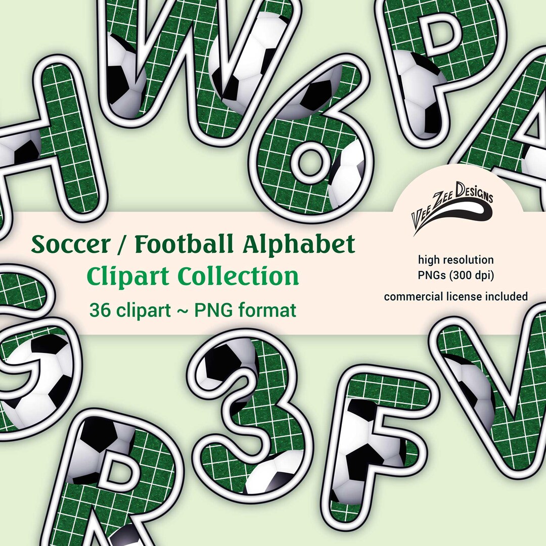 Soccer Football Doodle Alphabet Letters School Ball Sports PNG Clipart ...