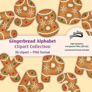 Gingerbread Cookies Alphabet Letters PNG Clipart Christmas Sublimation ...