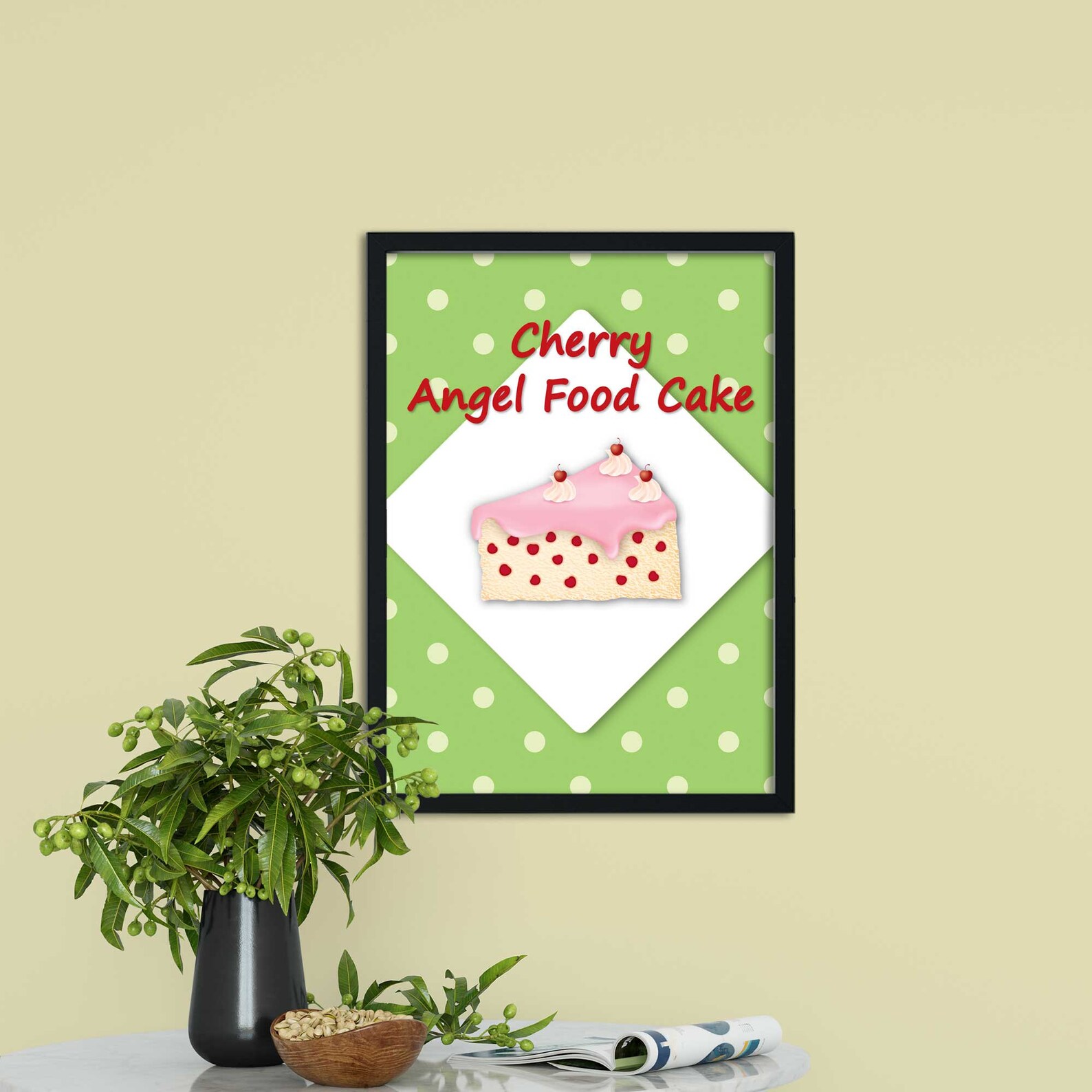 Cake Art Retro Style Kitchen Food Art Printable Sweet Dessert Digital ...