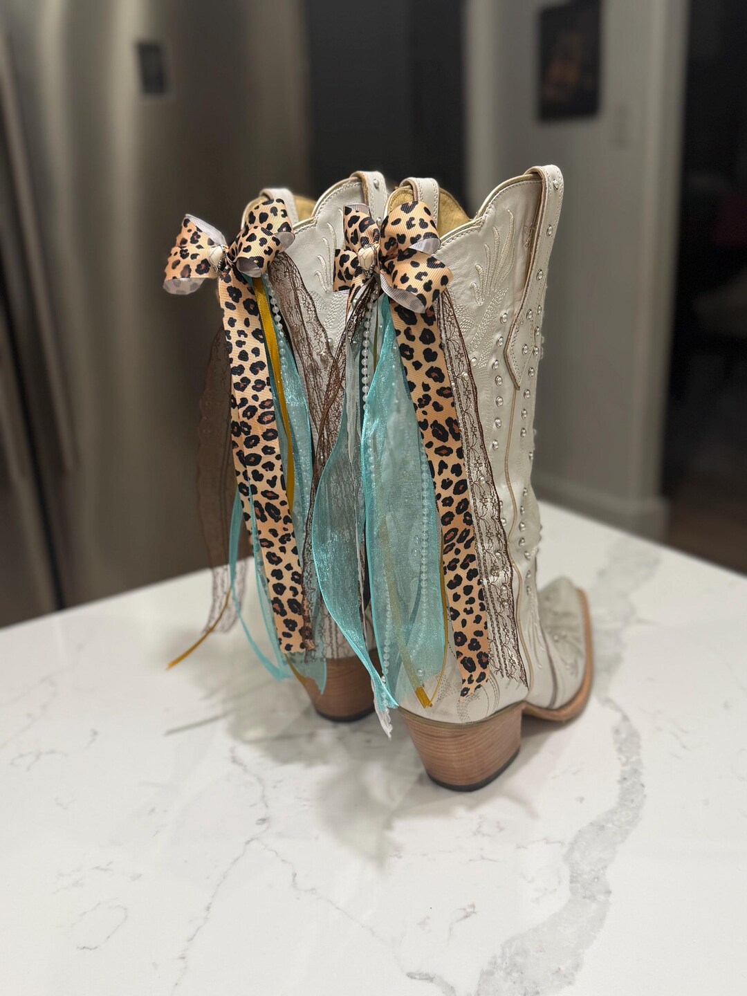 Leopard Print Boot Bows, Western Boot Accessory - Etsy