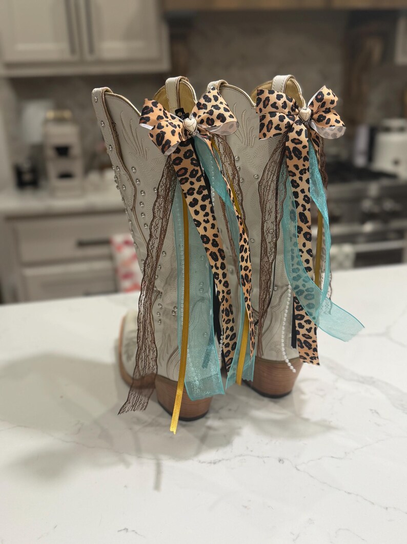 Leopard Print Boot Bows, Western Boot Accessory - Etsy