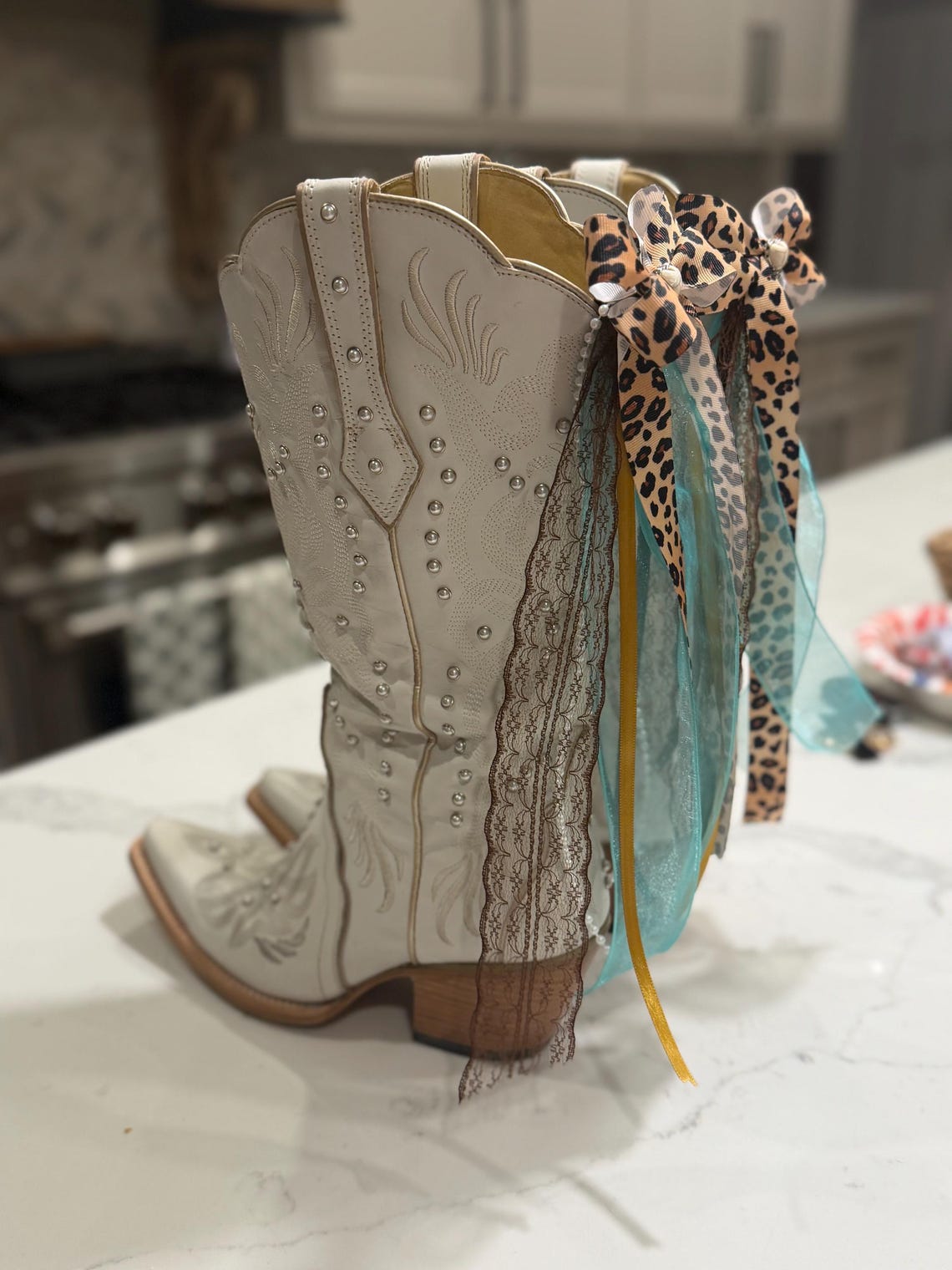 Leopard Print Boot Bows, Western Boot Accessory - Etsy