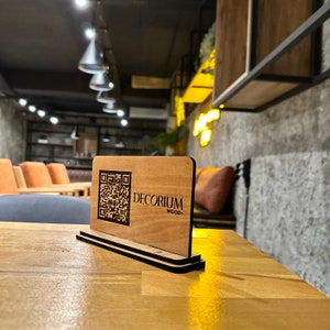 Wooden QR Code Menu,qr Code Restaurant Menu,custom QR Code Menu,social ...