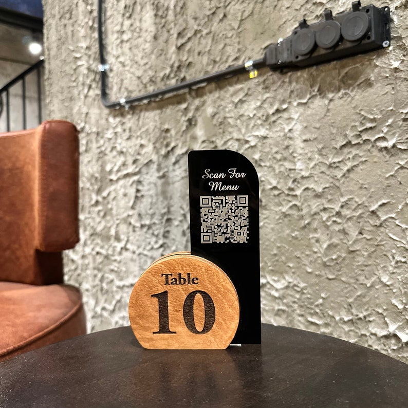 Wooden QR Code Menu,qr Code Restaurant Menu,custom QR Code Menu,social ...