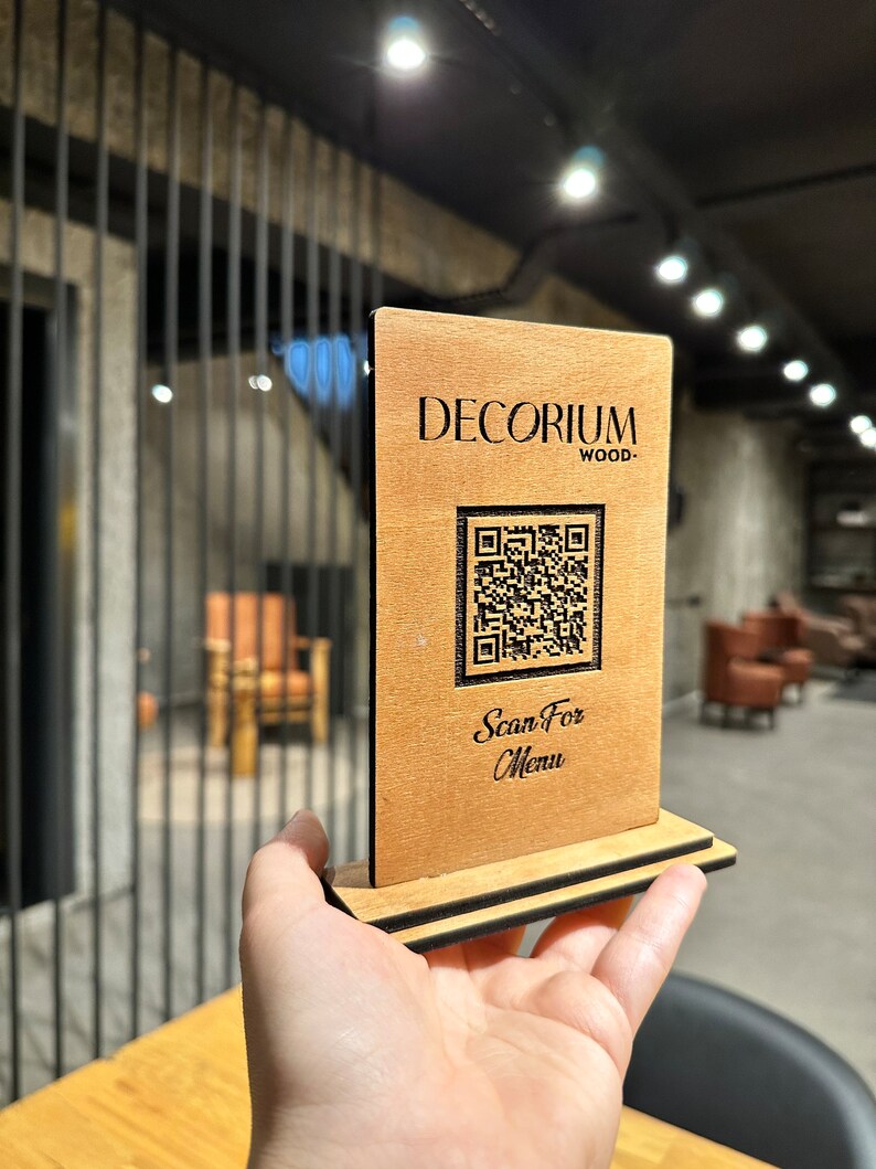Wooden QR Code Menu,qr Code Restaurant Menu,custom QR Code Menu,social Media Qr Code,rustic Qr ...