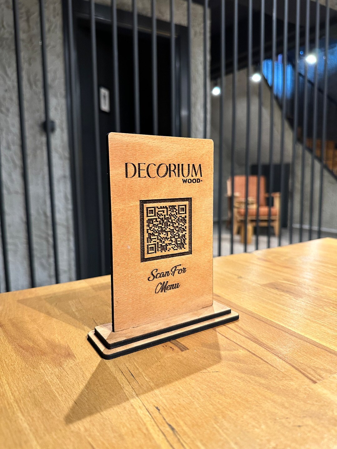 Wooden QR Code Menu,qr Code Restaurant Menu,custom QR Code Menu,social ...